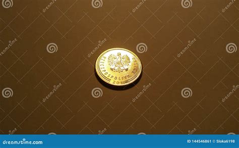 UM ZLOTY POLON S Imagem De Stock Imagem De Moedas Branco 144546861
