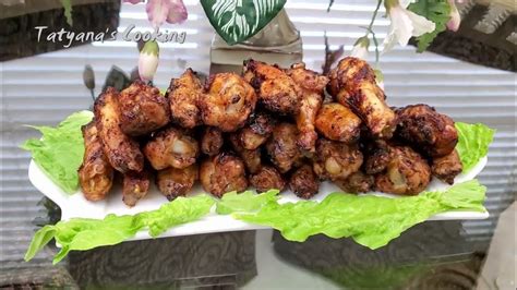 Куриные крылышки в соусе барбекю BBQ - YouTube