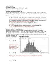 Paper HW Docx Applied Statistics STA Spring Paper Homework Due Monday February