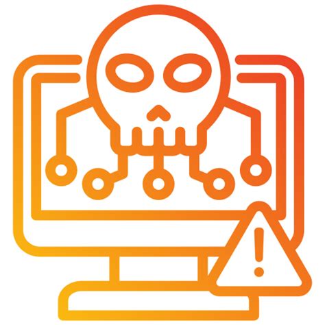 Infected Computer Generic Gradient Outline Icon