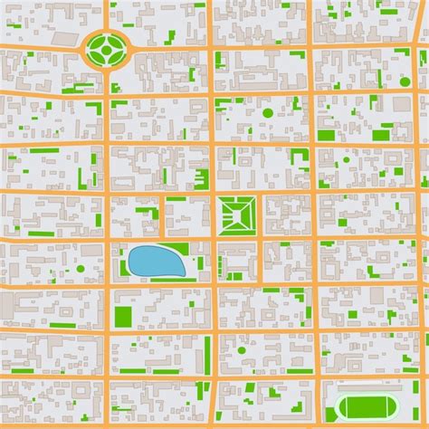 Premium Vector Abstract Seamless City Map Pattern