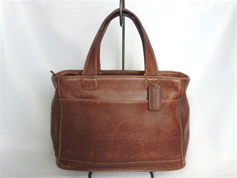 Vintage Brown Leather Coach Bleeker Classic Handbag Purse Top Handle