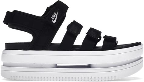 Women Nike Iconic Classic Sandal Black White White Dh0223 001