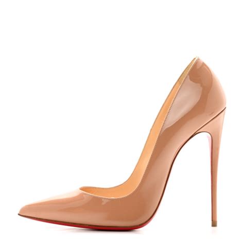 Christian Louboutin Patent So Kate 120 Pumps 385 Nude 1387173