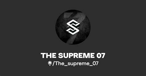 The Supreme 07 Instagram Facebook Linktree
