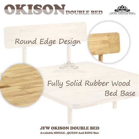 100 Solid Wood Jfw Okison Solid Wood Bed 5 Years Warranty Heavy Duty Bed Frame Wooden Bed