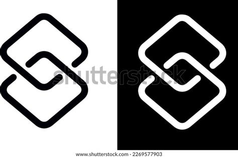 Overlapping Square Logo Icon Vector Design Stock Vector Royalty Free