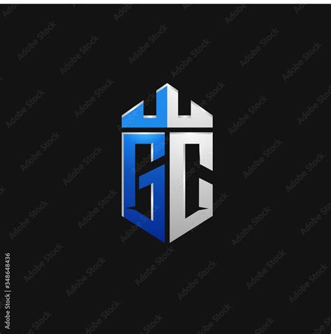 GC Initials Shield Logo Monogram Designs Modern Templates Stock Vector Adobe Stock