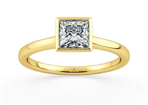 Princess Carina Diamond Ring In 18k Yellow Gold Quality Diamonds