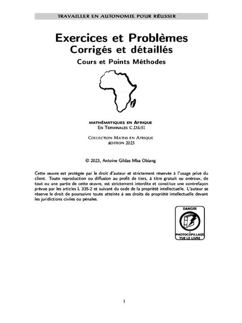 Sup Maths Dafrique Livre Dexcellence En Mathématiques Pdf Pdf