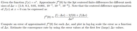 Solved Given The Function F X Ex Approximate F By The Chegg Com