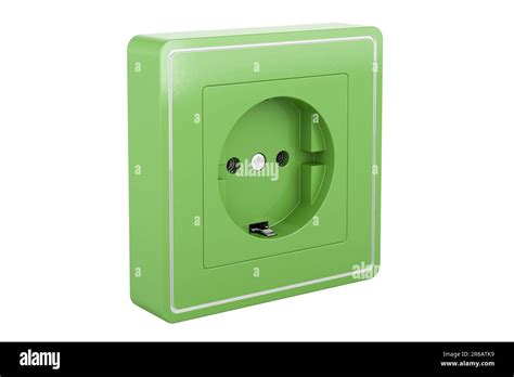 Electrical Outlet Socket D Rendering Isolated On White Background
