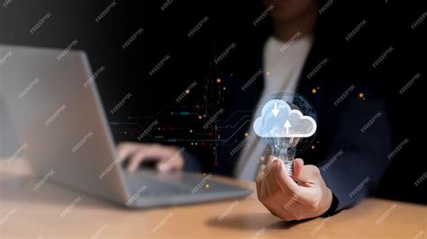 Premium Photo Cloud Computing Cloud Storage Technology Data Transfer Network