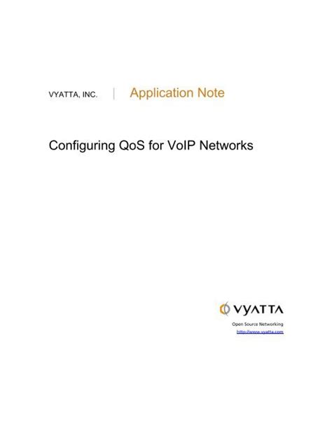 Application Note Configuring QoS For VoIP Networks Fileserver