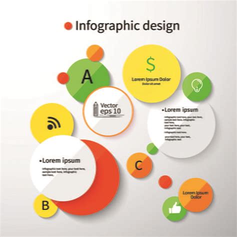 컬러 라운드 인포 그래픽 디자인 벡터 Eps Uidownload