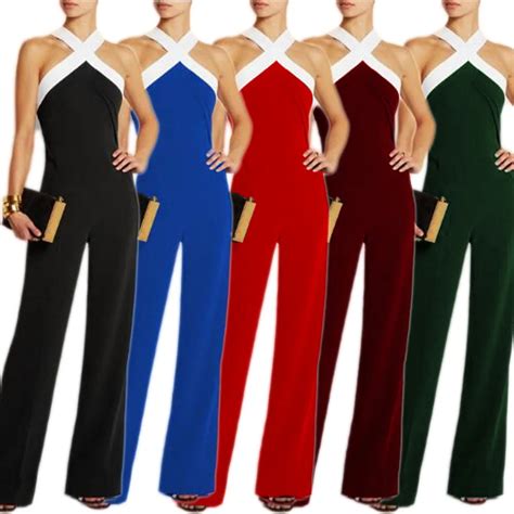 2016 Jumpsuits Rompers Off Shoulder Sleeveless Sexy Bodycon Women