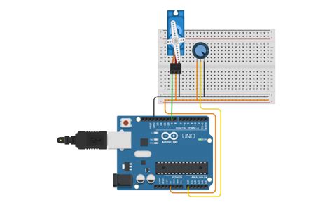 Circuit Design Controlando Servo Motor Com PotenciÔmetro Tinkercad