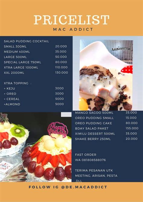 Menu At Salad Buah Mac Addict Restaurant West Jakarta