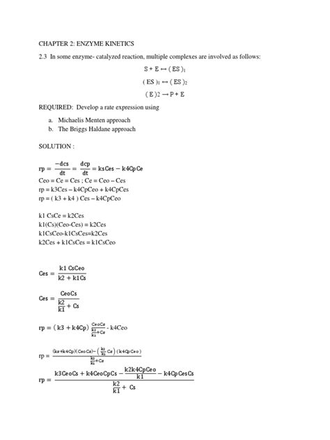 Enzyme Kinectics Pdf Enzyme Inhibitor Enzyme Kinetics
