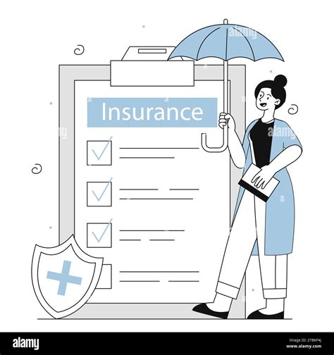 Medical Insurance Vector Outline Concept Stock Vector Image And Art Alamy