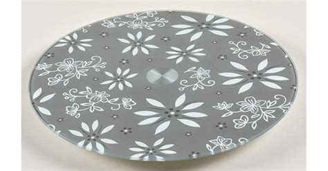 Classic Grey Glassware Lazy Susan Turntable By Temp Tations Replacements Ltd