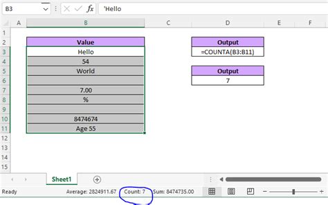 Excel COUNTA Function Count Non Empty Cells Chronicles Of Data