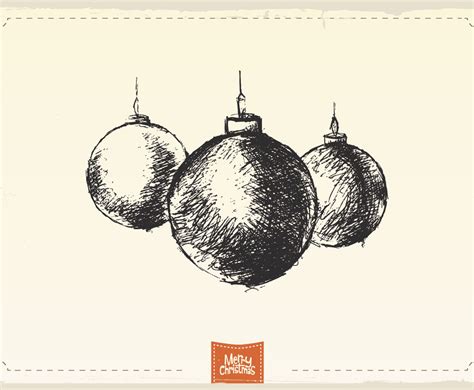 Christmas Ornament Sketch Vector Vector Art And Graphics
