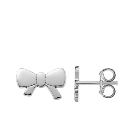 Boucles D Oreilles Noeud Argent Rhodi Argyor