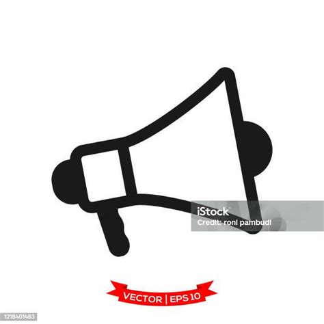 시끄러운 스피커 벡터 아이콘 트렌디 한 평면 디자인의 메가 폰 아이콘 경계 표지에 대한 스톡 벡터 아트 및 기타 이미지 경계 표지 과거 깨끗한 Istock