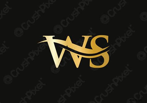 WS Linked Logo For Business And Company Identity Creative Letter
