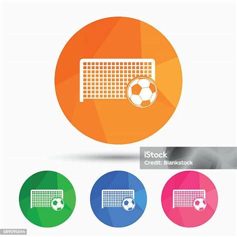 フットボールゲート標識アイコンをクリックしますサッカースポーツのシンボル イラストレーションのベクターアート素材や画像を多数ご用意