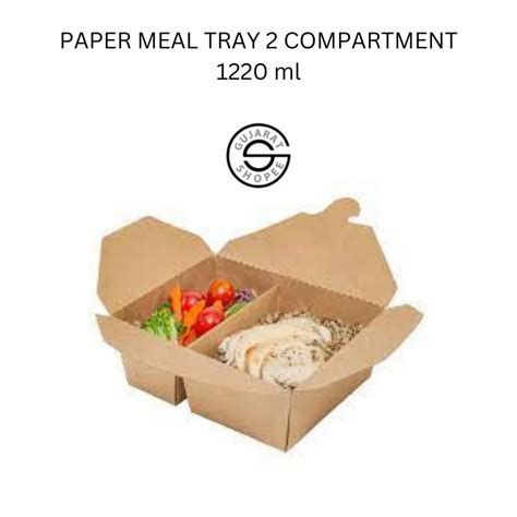 Two 1000gm Paper 2 Compartment Food Meal Tray Box Rectangle At ₹ 1268piece In Rajkot
