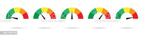 Koleksi Speedometer Dasbor Kemajuan Ikon Speedometer Diatur Dalam Gaya