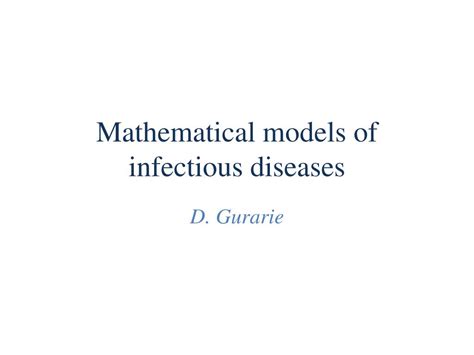 Ppt Mathematical Models Of Infectious Diseases Powerpoint Presentation Id919407