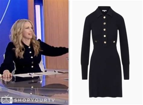 Fox And Friends February 2024 Cheryl Casones Navy Blue Knit Button