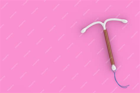 Premium Photo Birth Control Concept T Shape Iud Copper Intrauterine