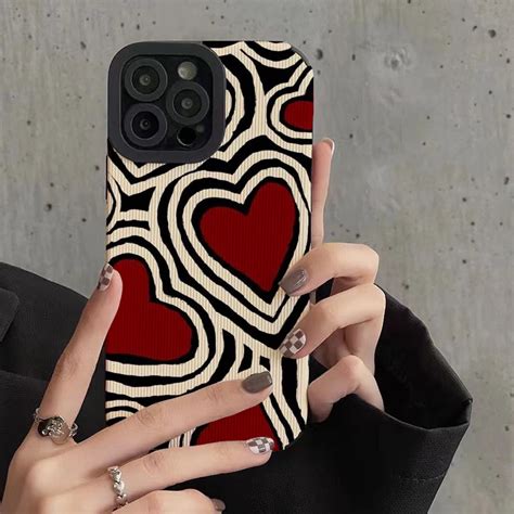 Funda De Tel Fono Con Corazones Rom Nticos Para IPhone 14 12 11 13 15
