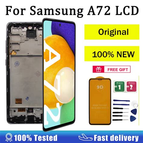 100 Original Lcd Para Samsung A72 Display A725f Montagem Da Tela De