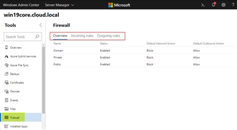Managing Windows Server 2019 Core With Windows Admin Center