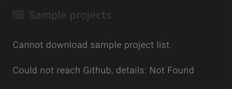 Cannot Download Sample Project List · Issue 2648 · Enso Orgenso · Github