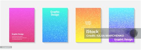Vector Halftone Sampul Desain Template Tata Letak Diatur Untuk Sampul