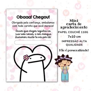 100 Ou 50 Mini Carta De Agradecimento Flork Shopee Brasil