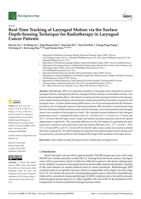 pdf real time tracking of laryngeal motion via the surface depth
