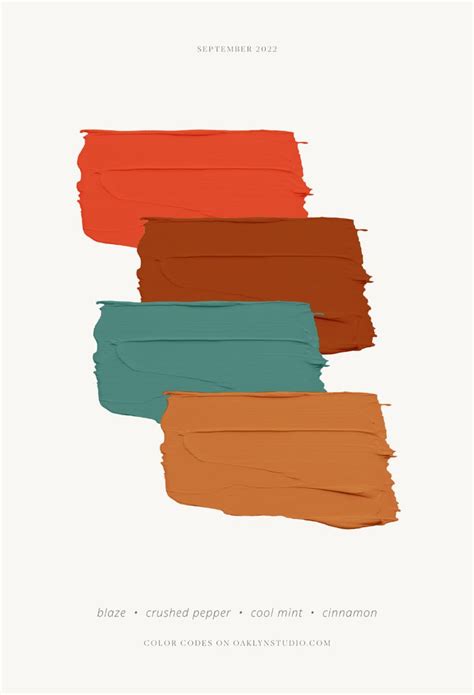 September Color Scheme 2022 Oaklyn Studio In 2023 September Colors