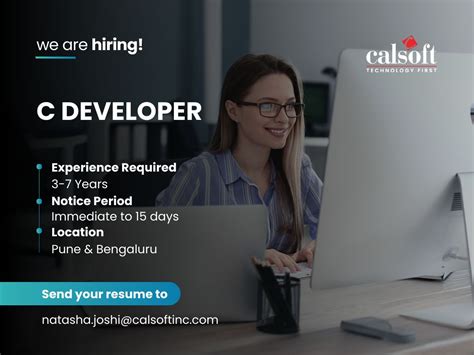 Calsoft On Linkedin Hiring Cdeveloper Calsofthiring Punejobs