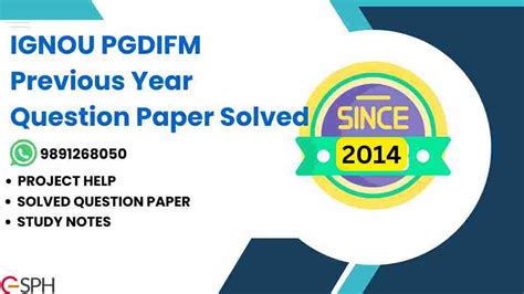 Ignou Pgdifm Previous Year Question Paper Solved Ignou Solved Assignment