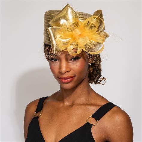 Htb2771 S Ribbon Metallic Dressy Netted Pill Box Braid Hat Dressy Braid