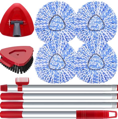 Fatmass Spin Mop Head And Brush Replacement Compatible With