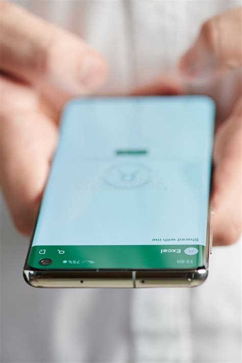 Microsoft Excel Mobile App Editorial Stock Image Image Of Programs