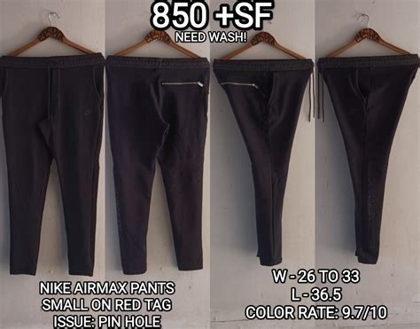 Nike Airmax Small On Red Tag Issue Pin Hole Mens Fashion Bottoms